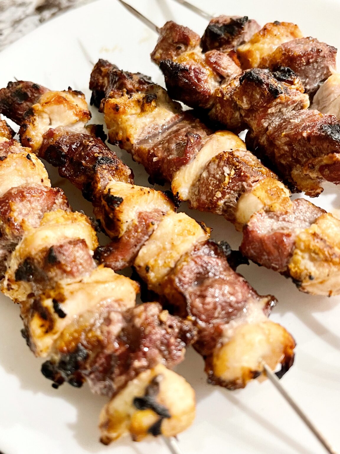 Steak and Chicken Kabobs on the Grill - Pinch of Gluten Free Recipes